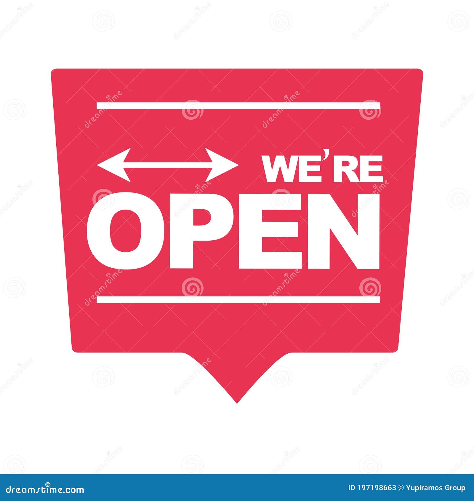 Were Open Speech Bubble Lettering Information Flat Icon Stock Vector ...