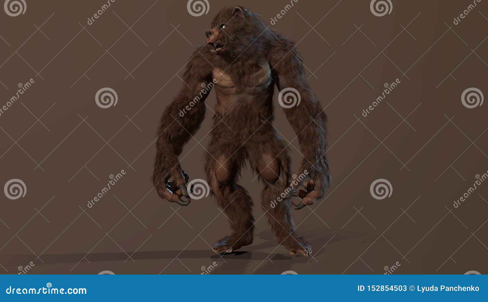 Were bear 3d render image stock illustration. Illustration of beast ...
