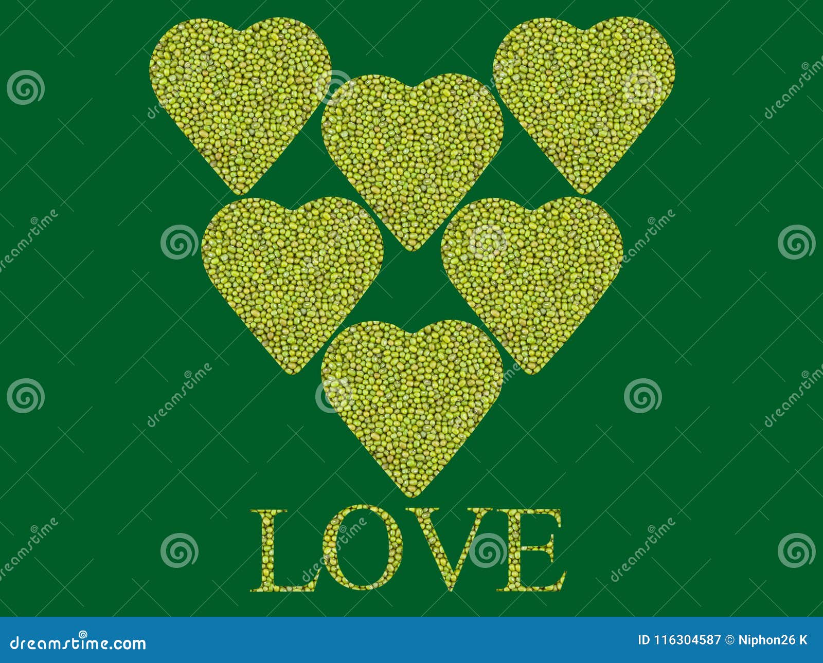 Wereld Vreedzaam Concept Met Groen Hart Stock Afbeelding - Image of ...