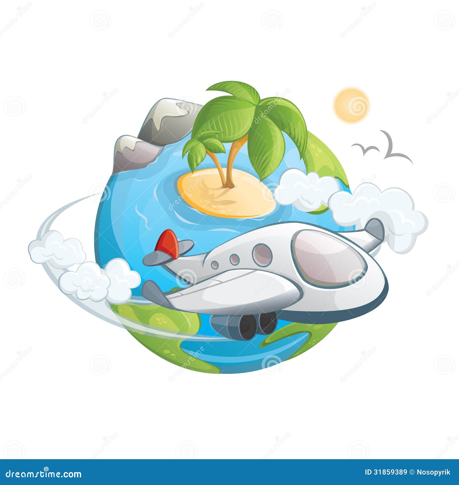 Wereldreis vector illustratie. Illustratie bestaande uit globaal - 31859389