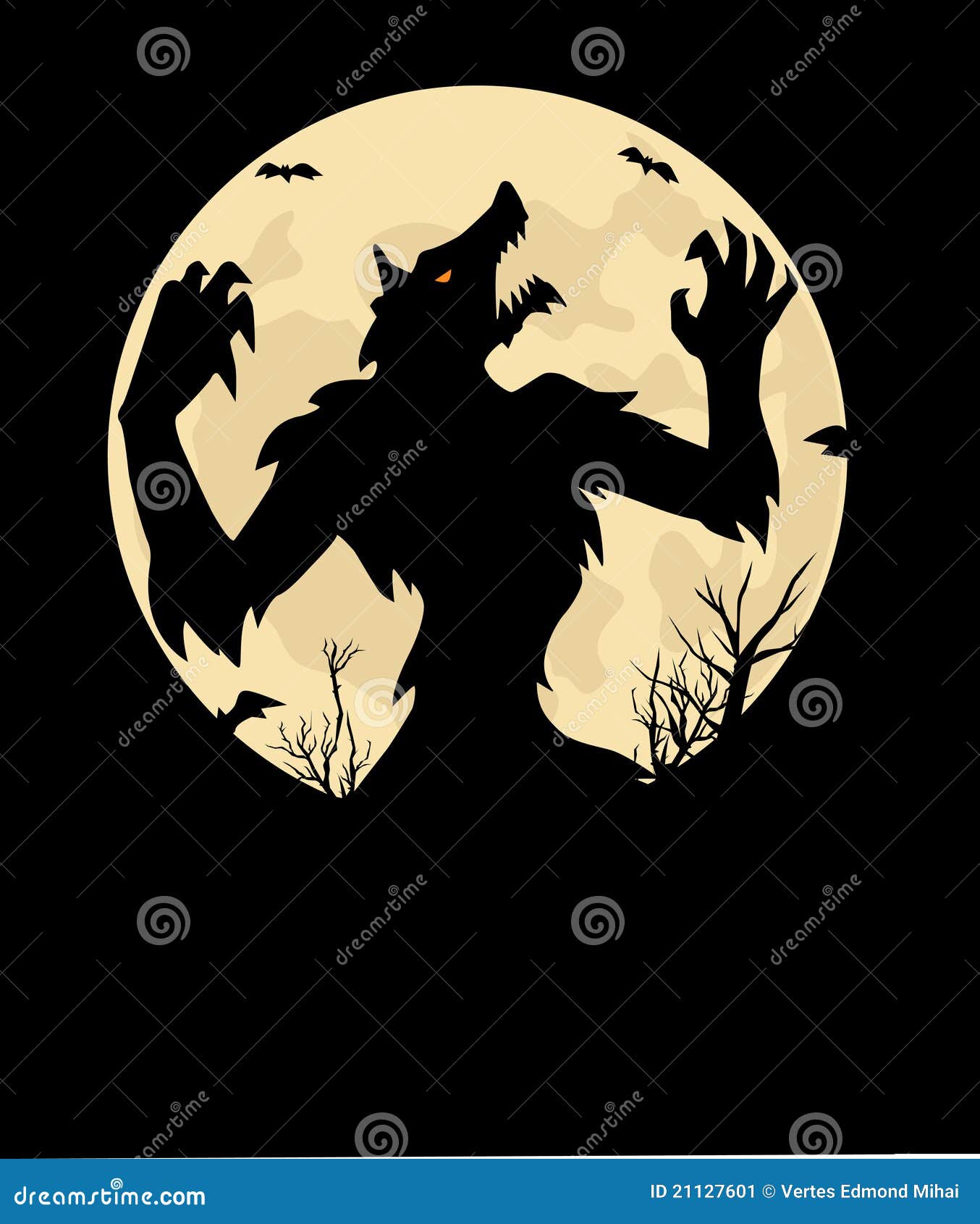 Werewolf Shadow Stock Illustrations – 401 Werewolf Shadow Stock ...