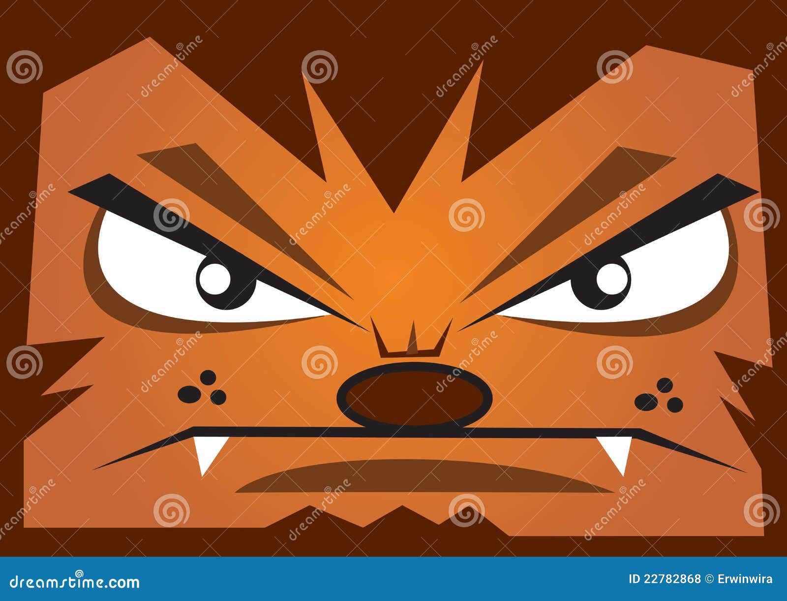 Werewolf_face Cartoon Vector | CartoonDealer.com #2953975