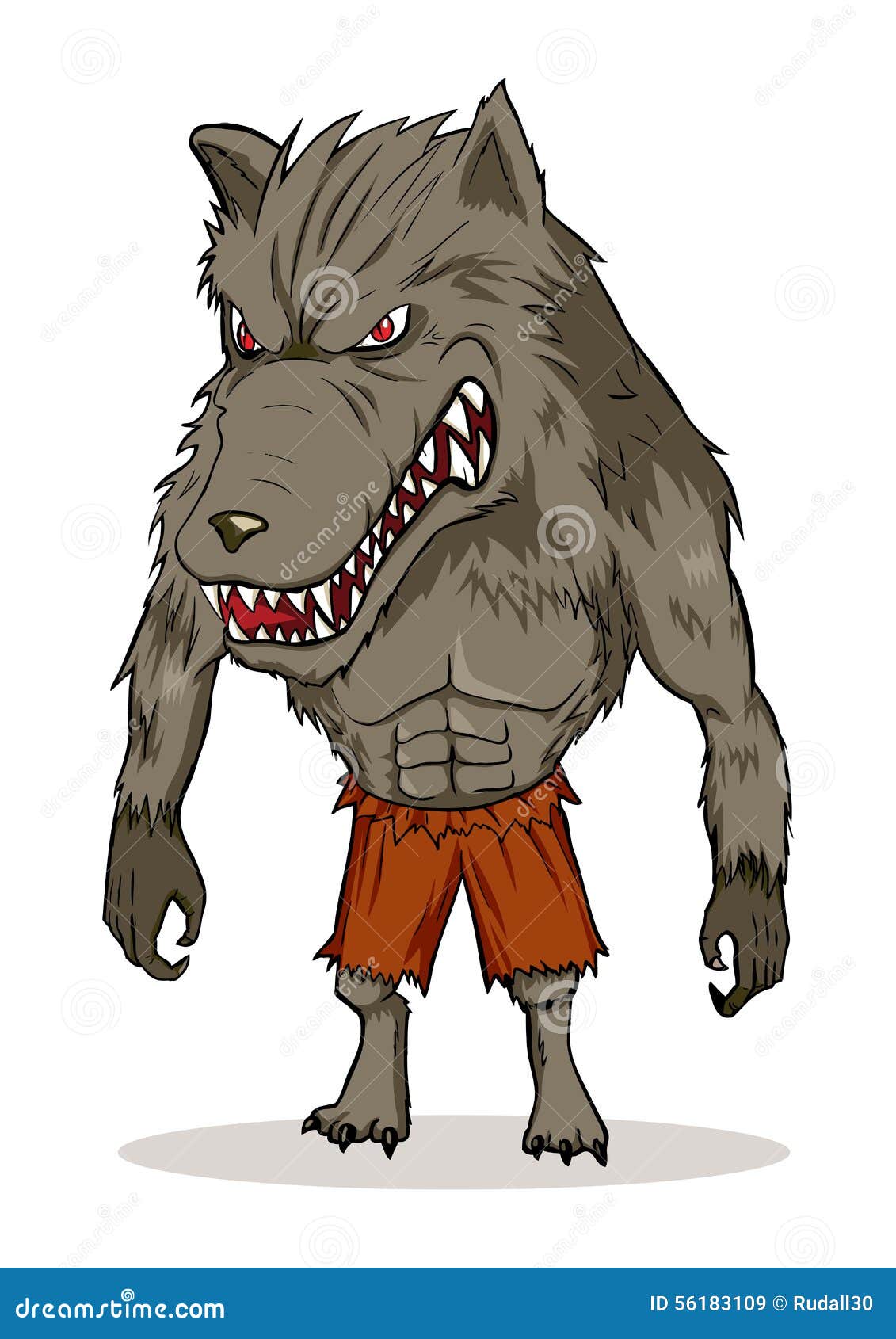 Werewolf stock vector. Illustration of halloween, furry - 56183109