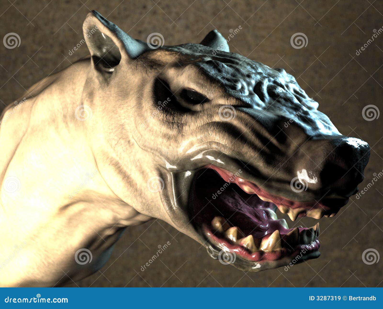 Werewolf head stock illustration. Illustration of generated - 3287319