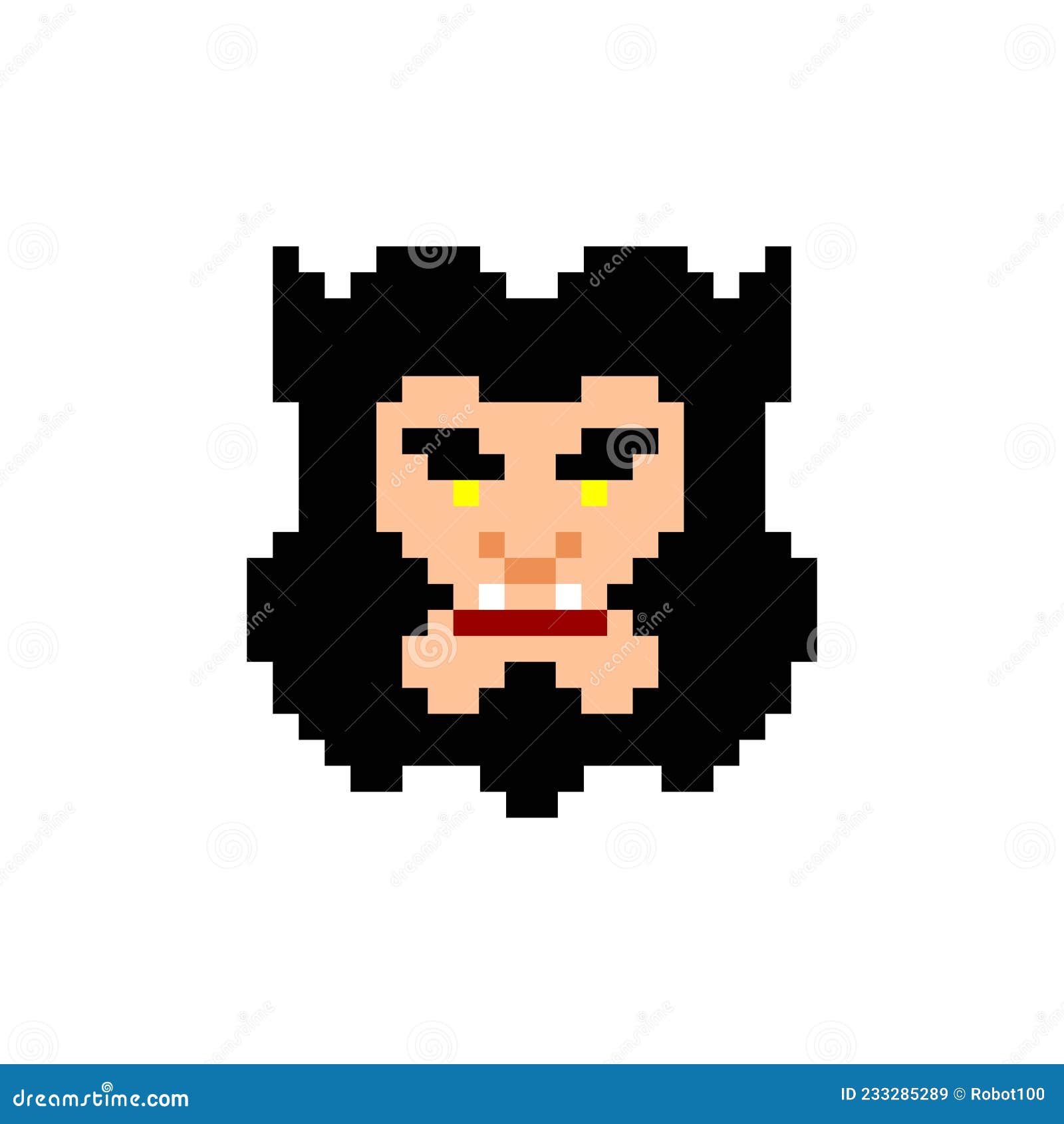 Pixel Werewolf Character. 8bit. Stock Photography | CartoonDealer.com ...