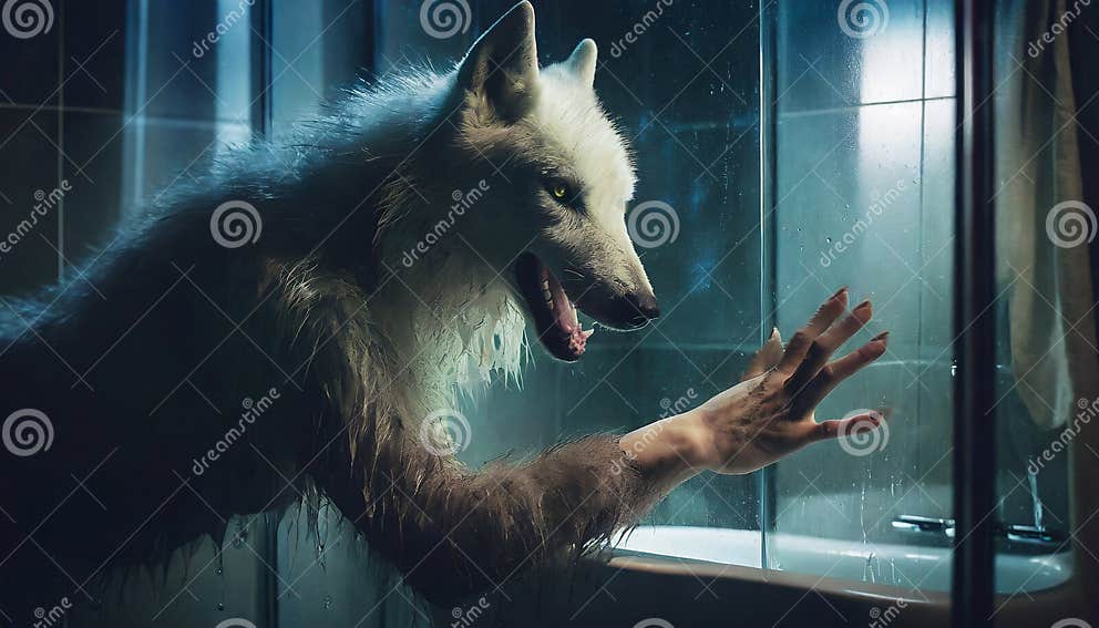 Werewolf in progress stock illustration. Illustration of poster - 308818171