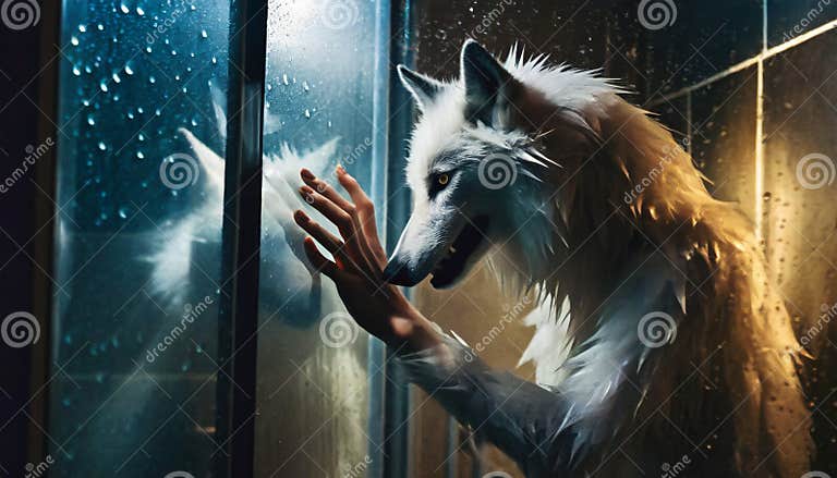 Werewolf in progress stock illustration. Illustration of sketch - 308818187