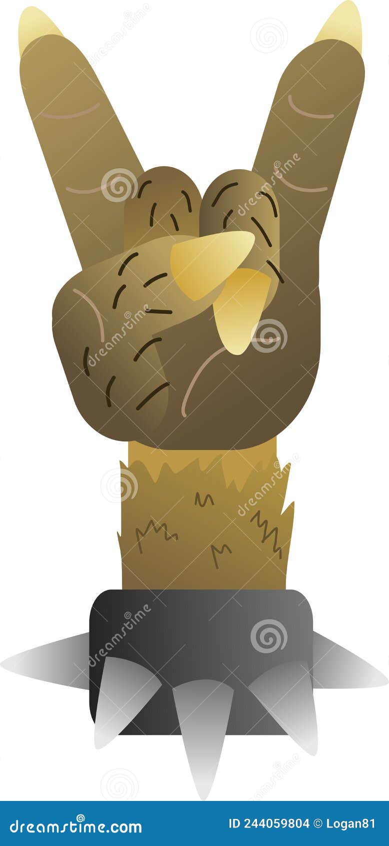 Werewolf Rock Hand Sign Image Stock Vector - Illustration of sign ...