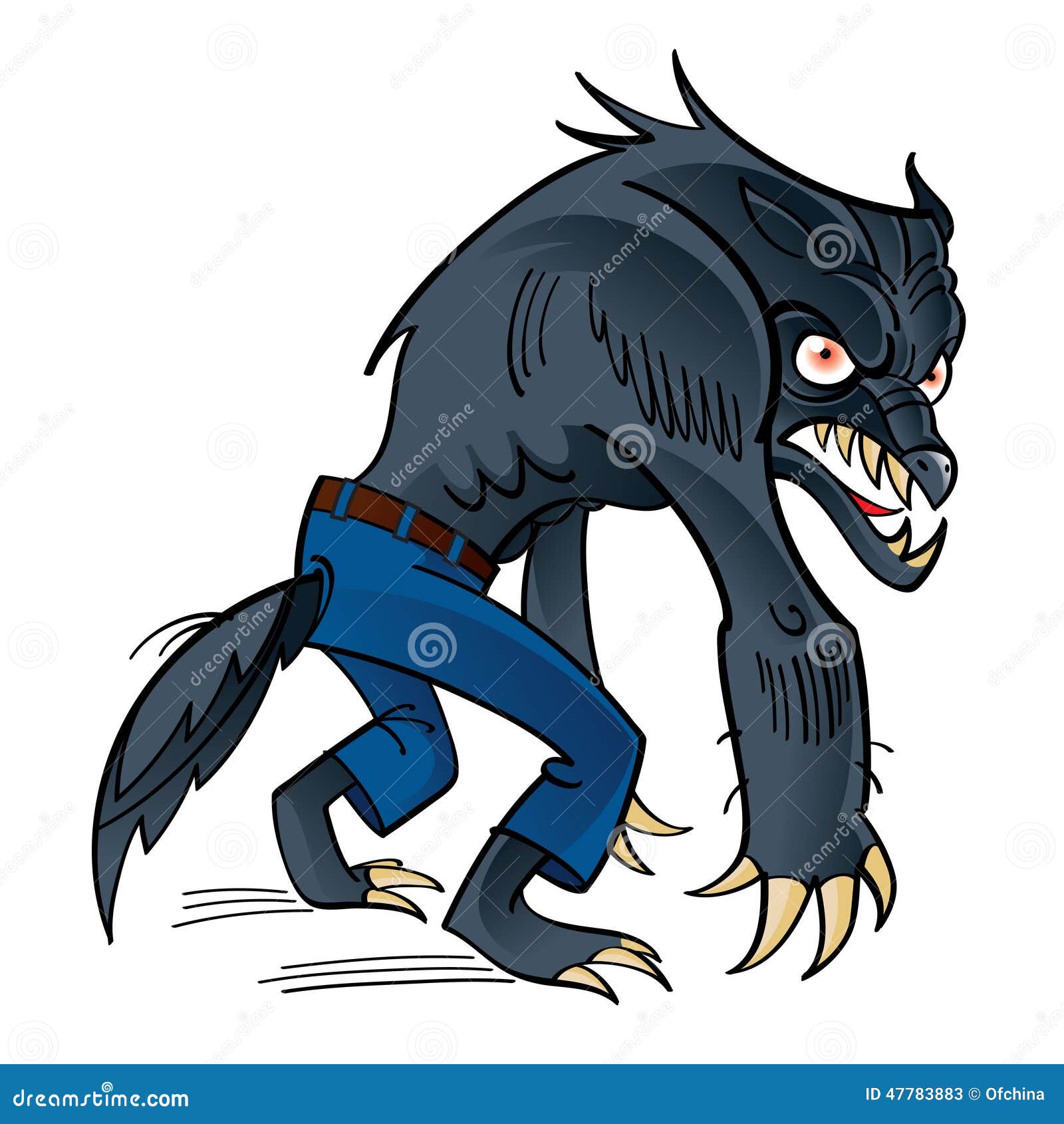 Scary Cartoon Werewolf