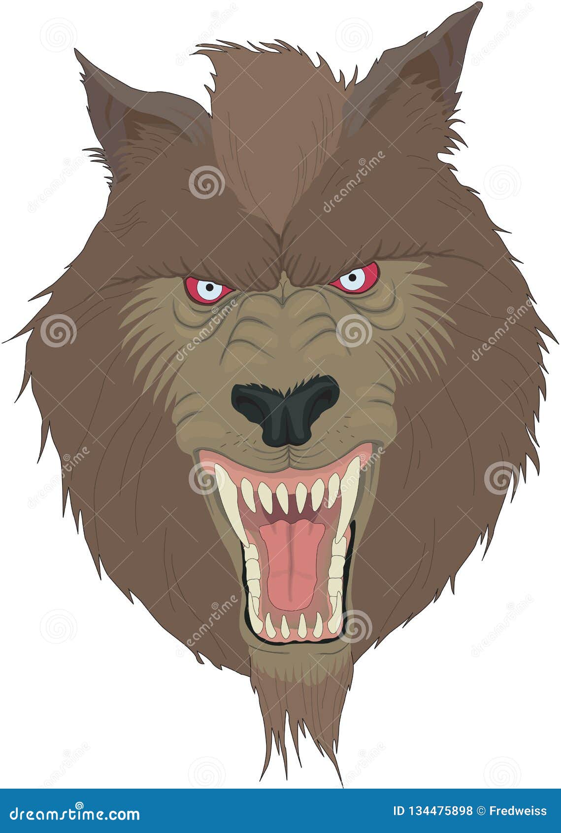 Werewolf Vector Illustration Stock Vector - Illustration of creature ...
