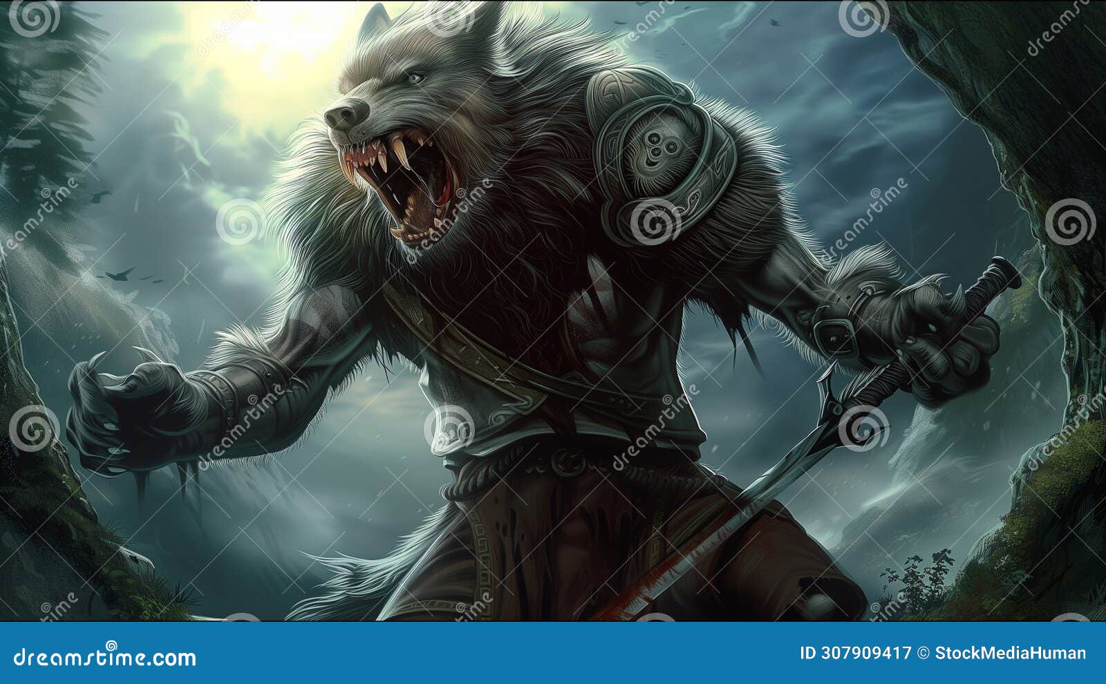 Werewolf Warrior Sword Evil Monster Horror Story Nightmare Dramatic ...