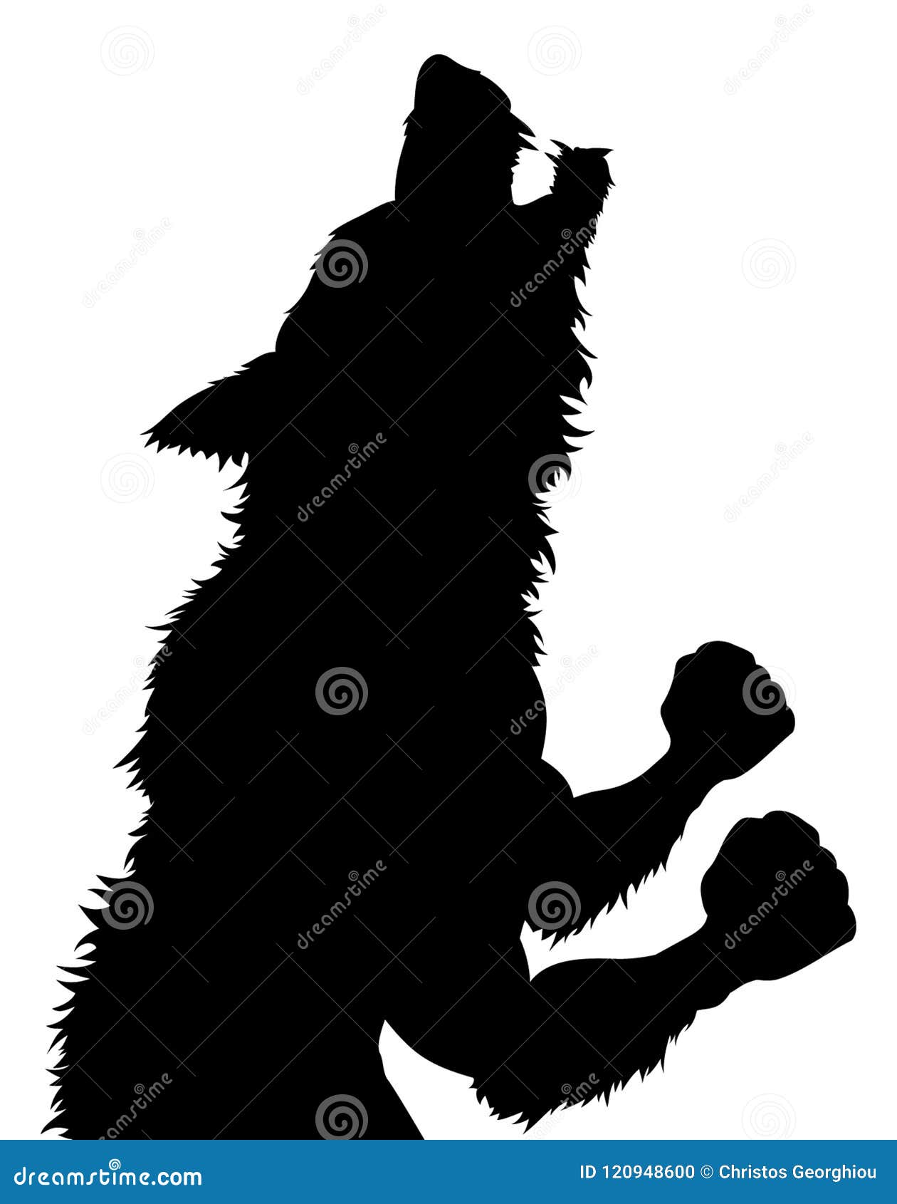 Werewolf Wolfman Halloween Silhouette Stock Vector - Illustration of ...