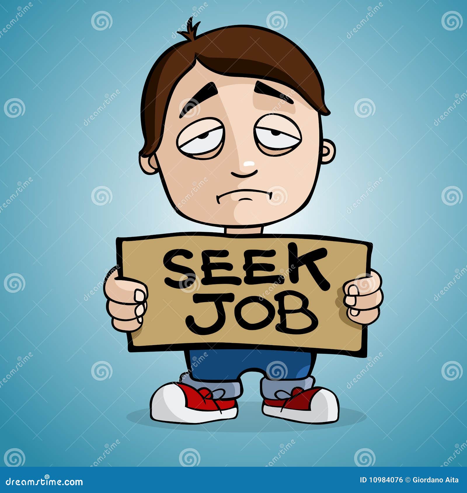 Werkloosheid vector illustratie. Illustration of probleem - 10984076