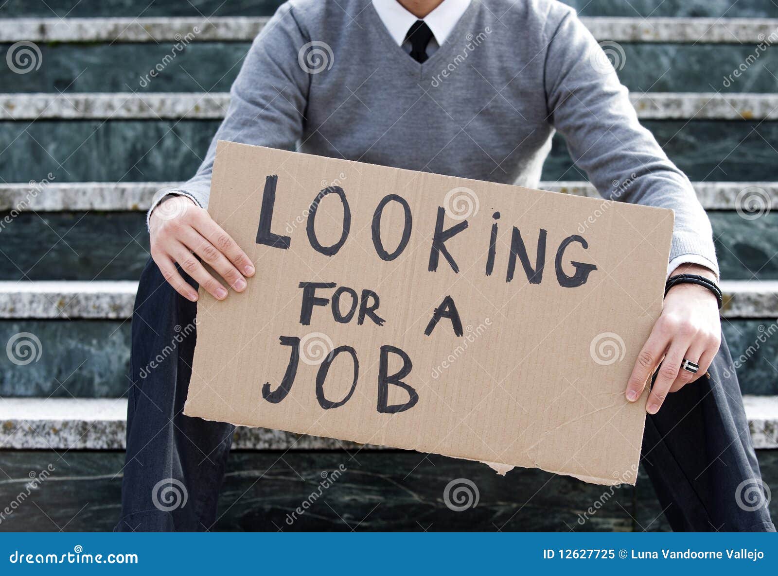 Werkloze man stock afbeelding. Image of mens, verwarring - 12627725