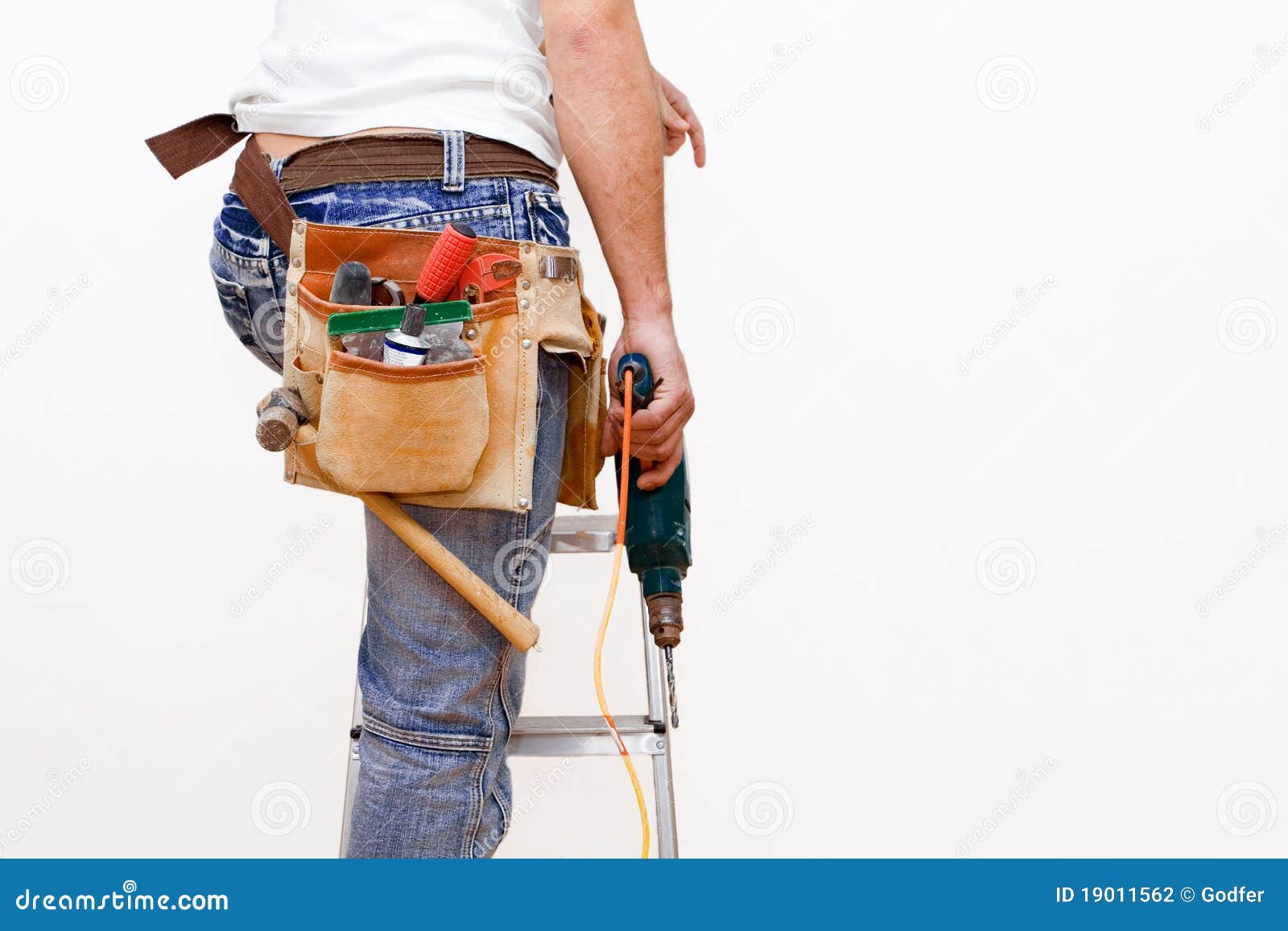 Werkman met hulpmiddelen stock foto. Image of mens, hulpmiddelen - 19011562