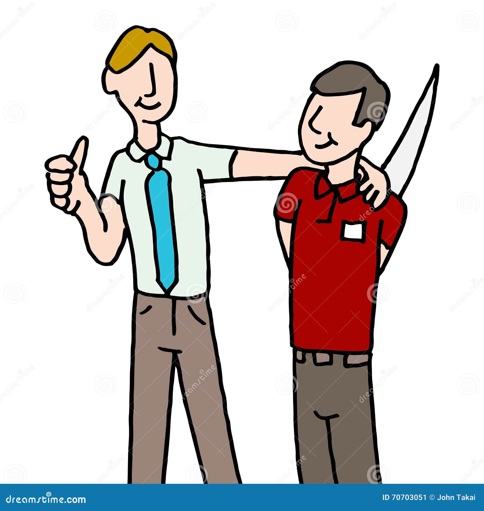 Werknemers Backstabbing Manager Vector Illustratie - Illustration of ...