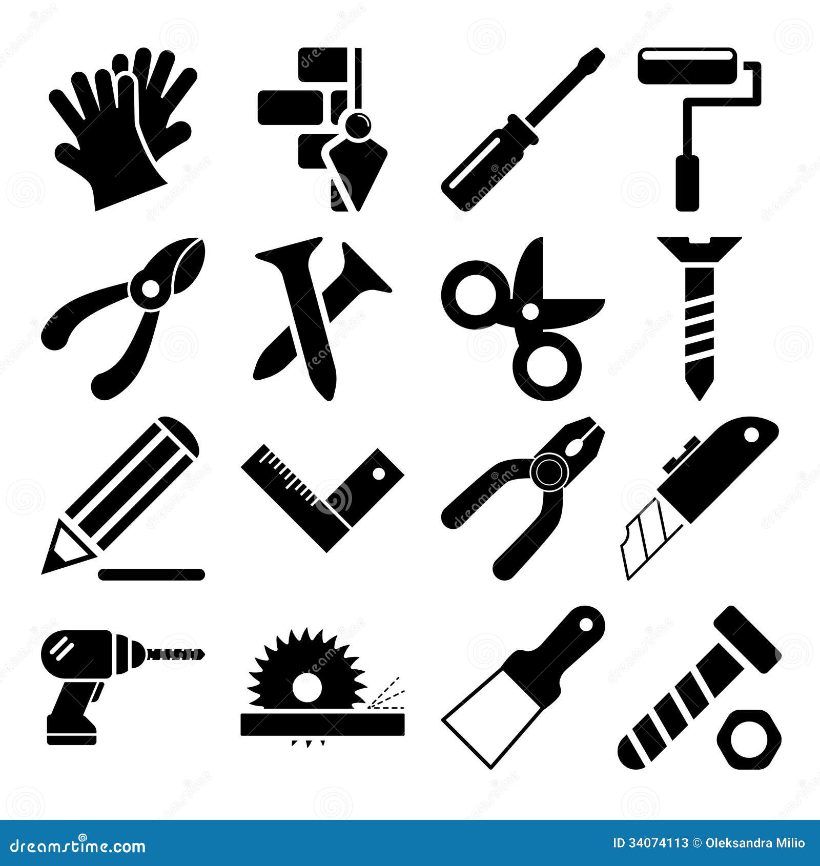 Werkzeug-Ikonen Vol. 2 vektor abbildung. Illustration von maurerarbeit ...