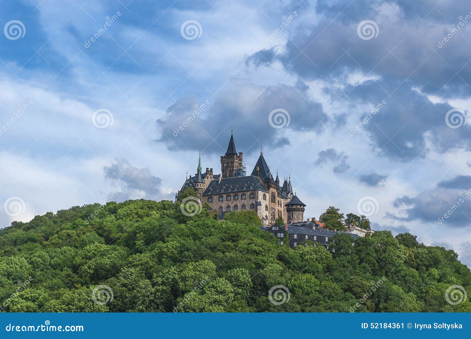 Wernigerode Castle in Germany. Stock Image - Image of aerial, medieval ...