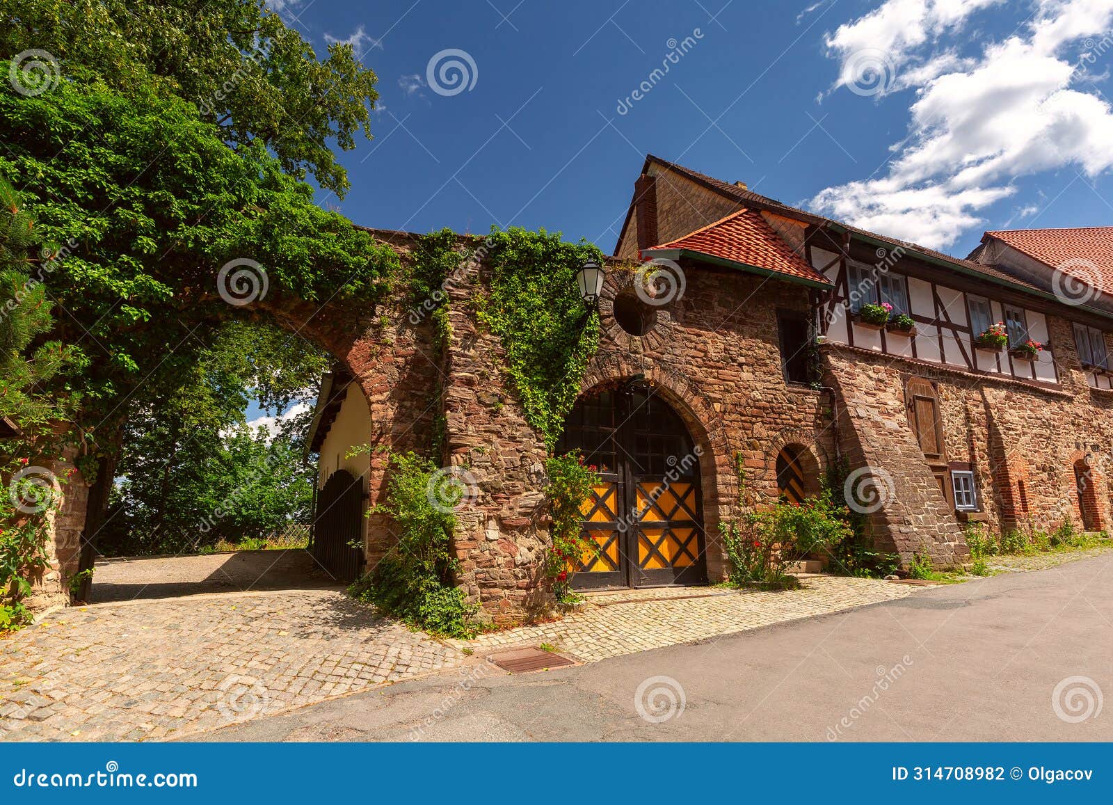 Wernigerode Castle Wall, Germany Stock Photo - Image of destination ...