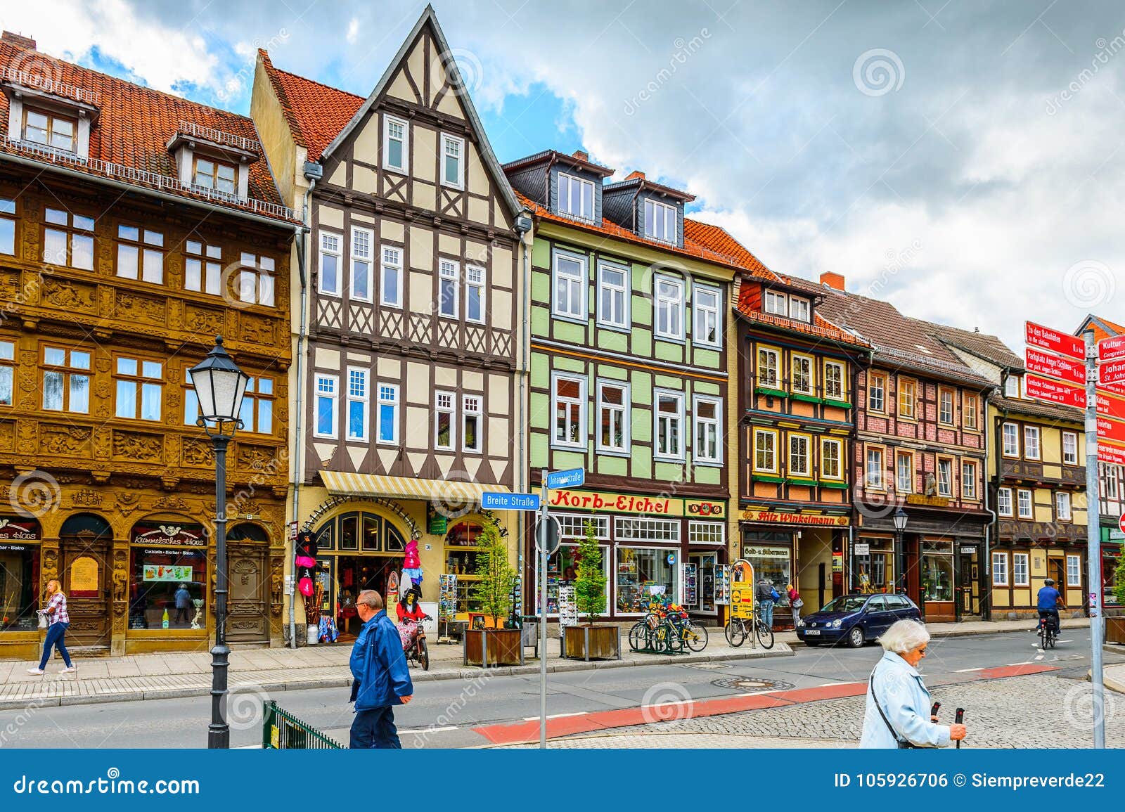 Architecture in Wernigerode, Germany Editorial Photo - Image of road ...