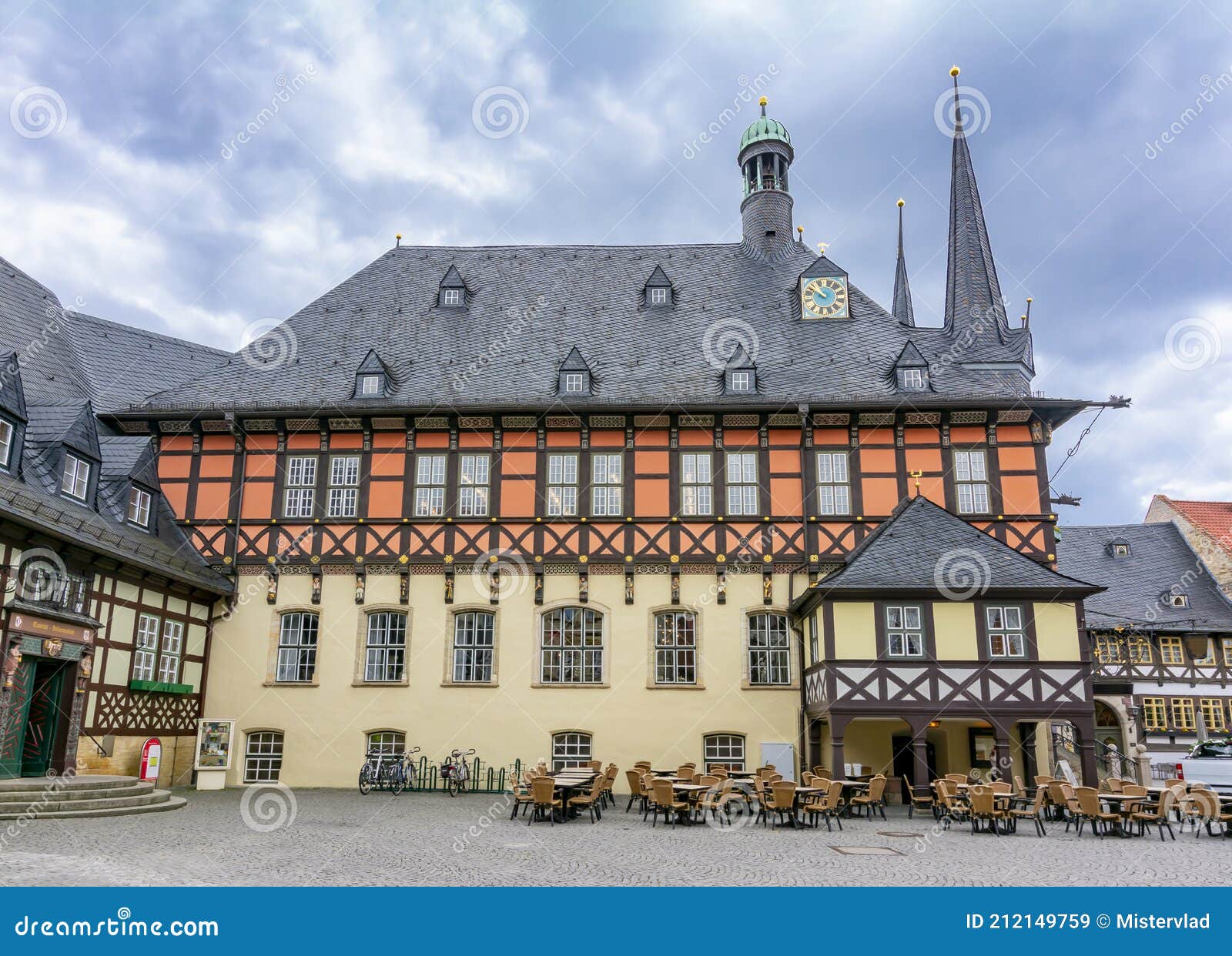 Wernigerode Town Hall on Market Square, Germany Stock Image - Image of ...