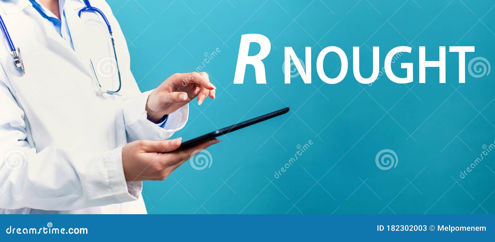 Wertloses Thema R Mit Einem Arzt Mithilfe Einer Tablette Stockbild ...