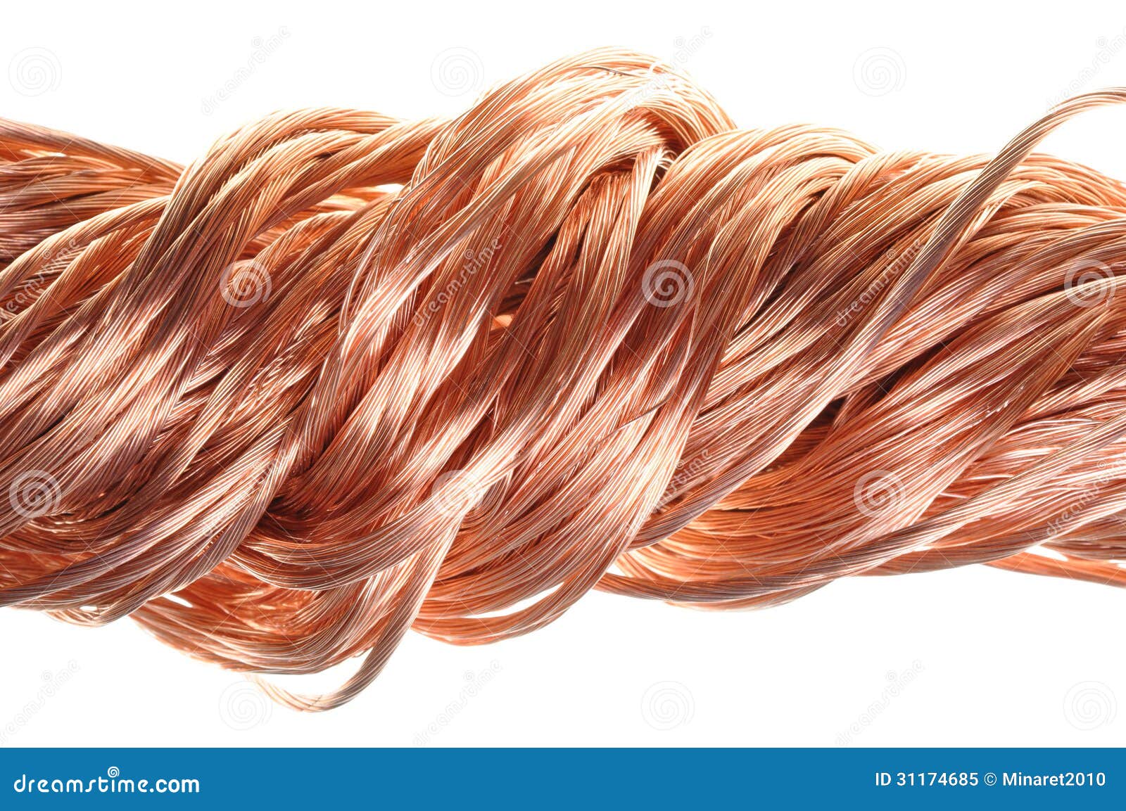 Werveling van koperdraad stock afbeelding. Image of koper - 31174685