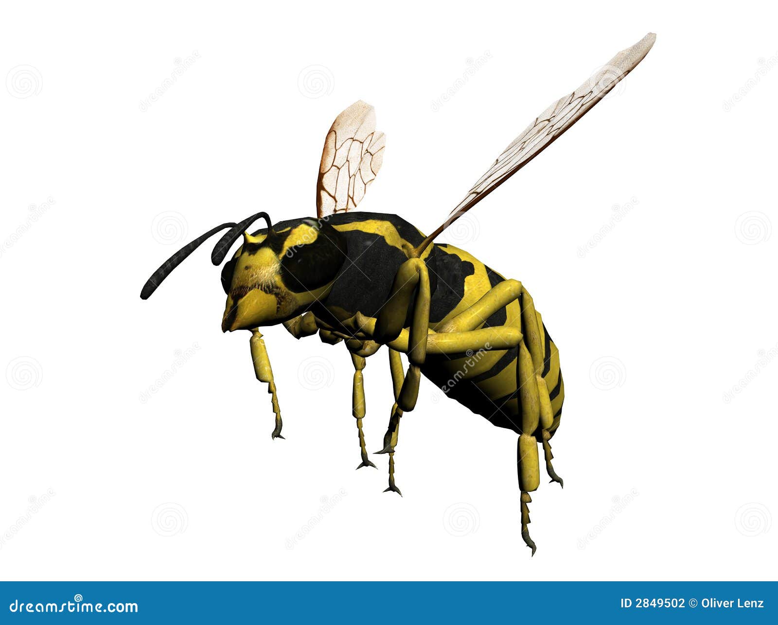 Wesp stock illustratie. Illustration of geïsoleerd, midair - 2849502