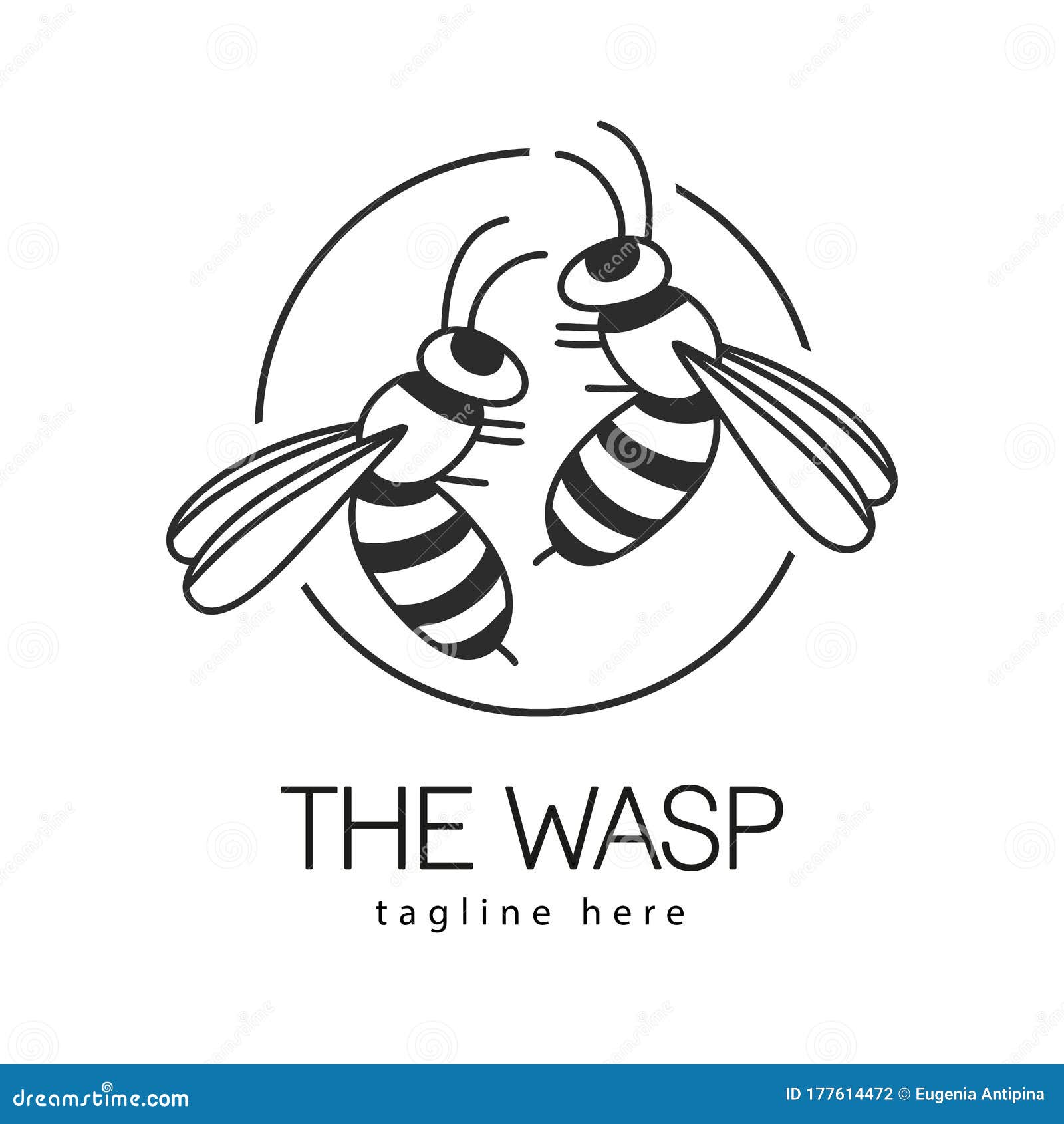 Wesp-logo Pictogram Ontwerpt Vector. Silhouet Van Wasmachine Stock ...