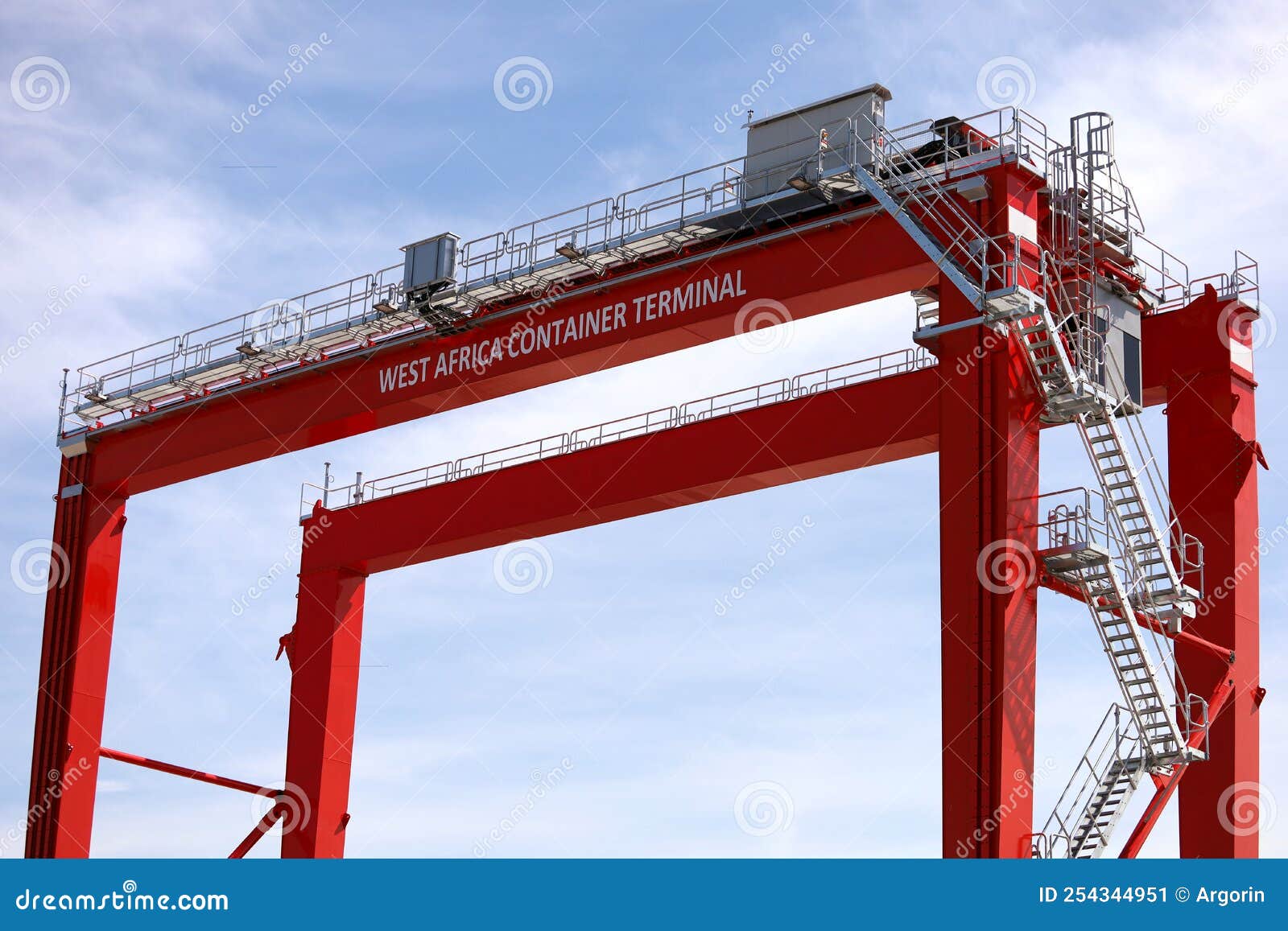 West Africa Container Terminal Stock Image - Image of construction ...