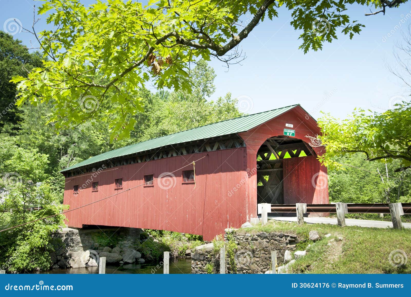West Arlington Covered Bridge Stock Photo - Image of covered ...