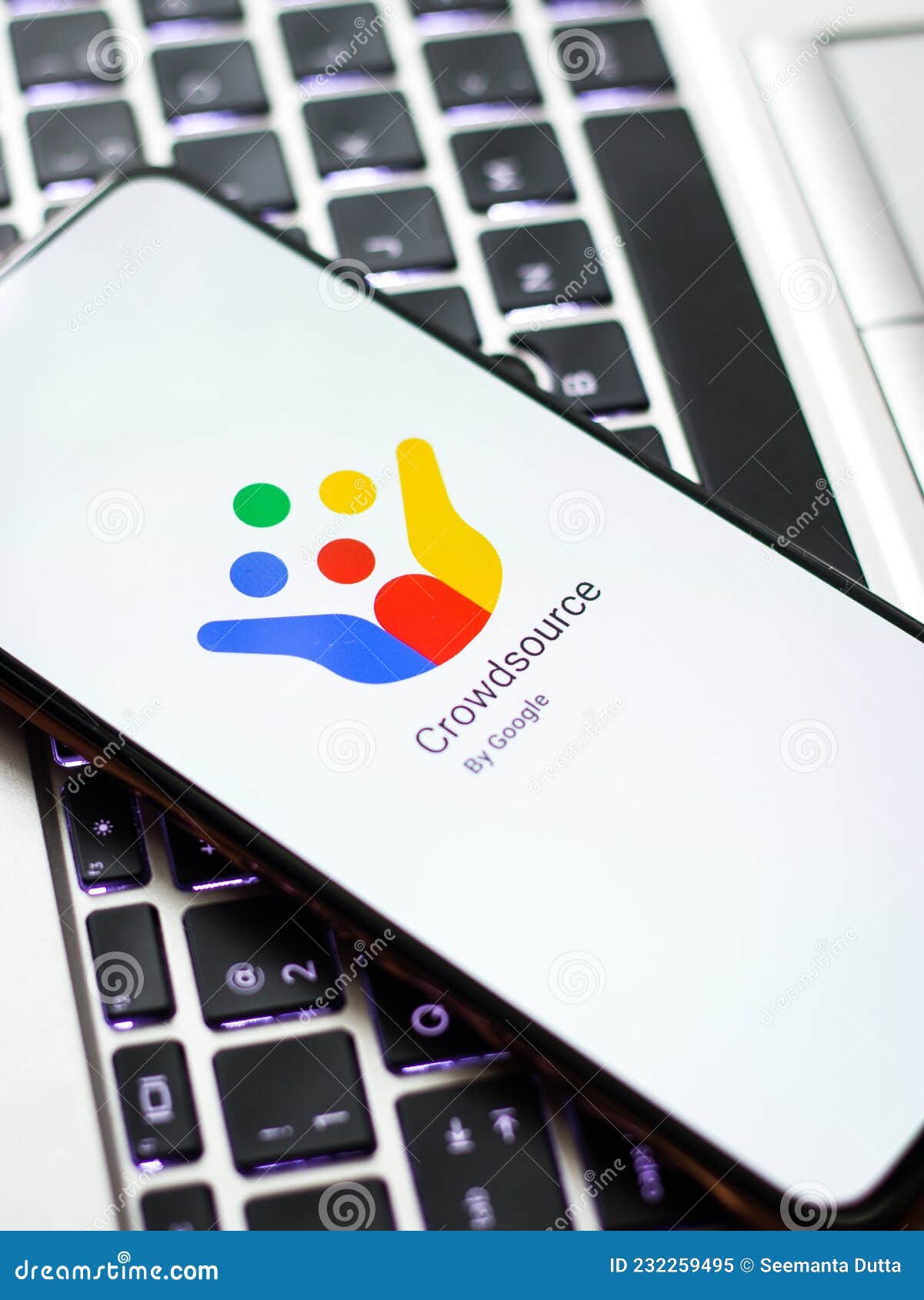 West Bangal, India - August 21, 2021 : Google Crowdsource Logo on Phone ...