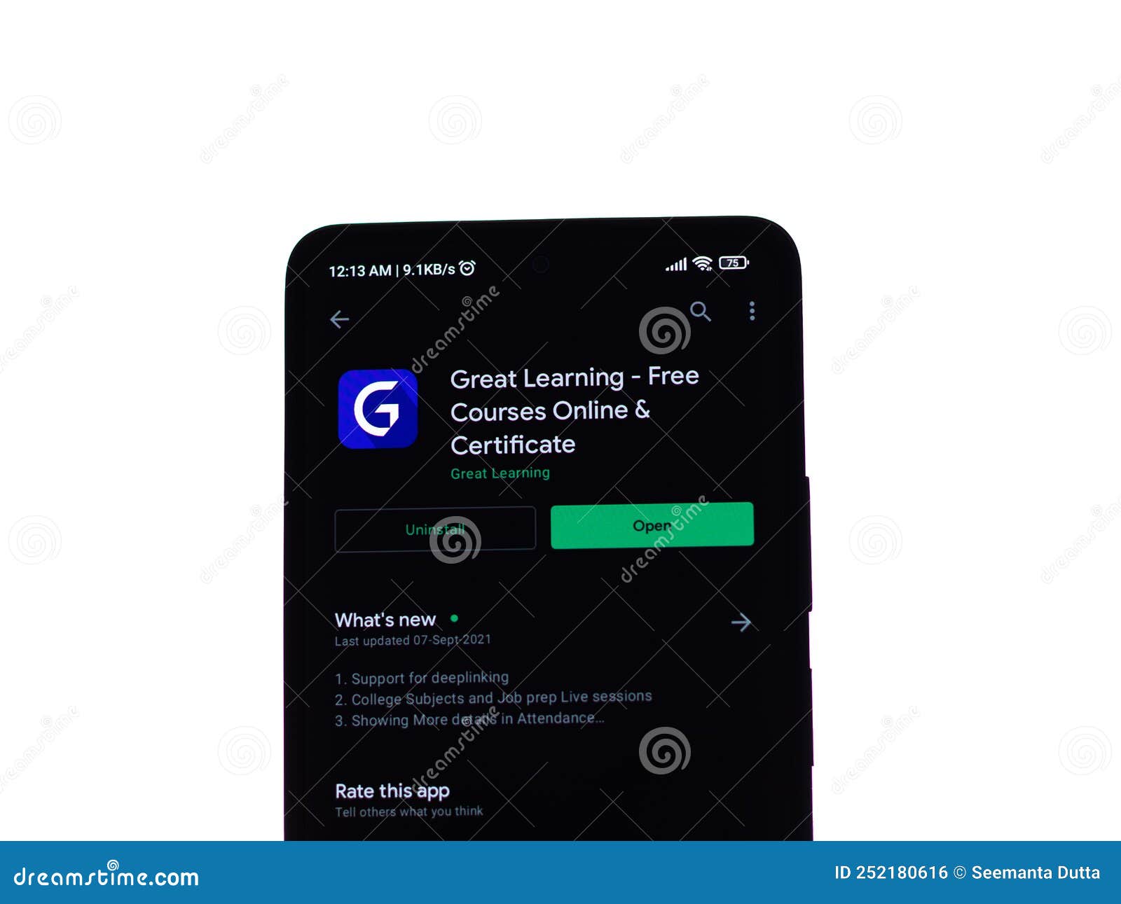 West Bangal, India - January 7, 2022 : Great Learning Logo on Phone ...