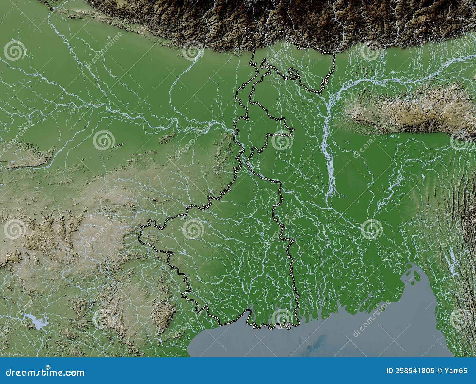 West Bengal, India. Wiki. No Legend Stock Illustration - Illustration ...
