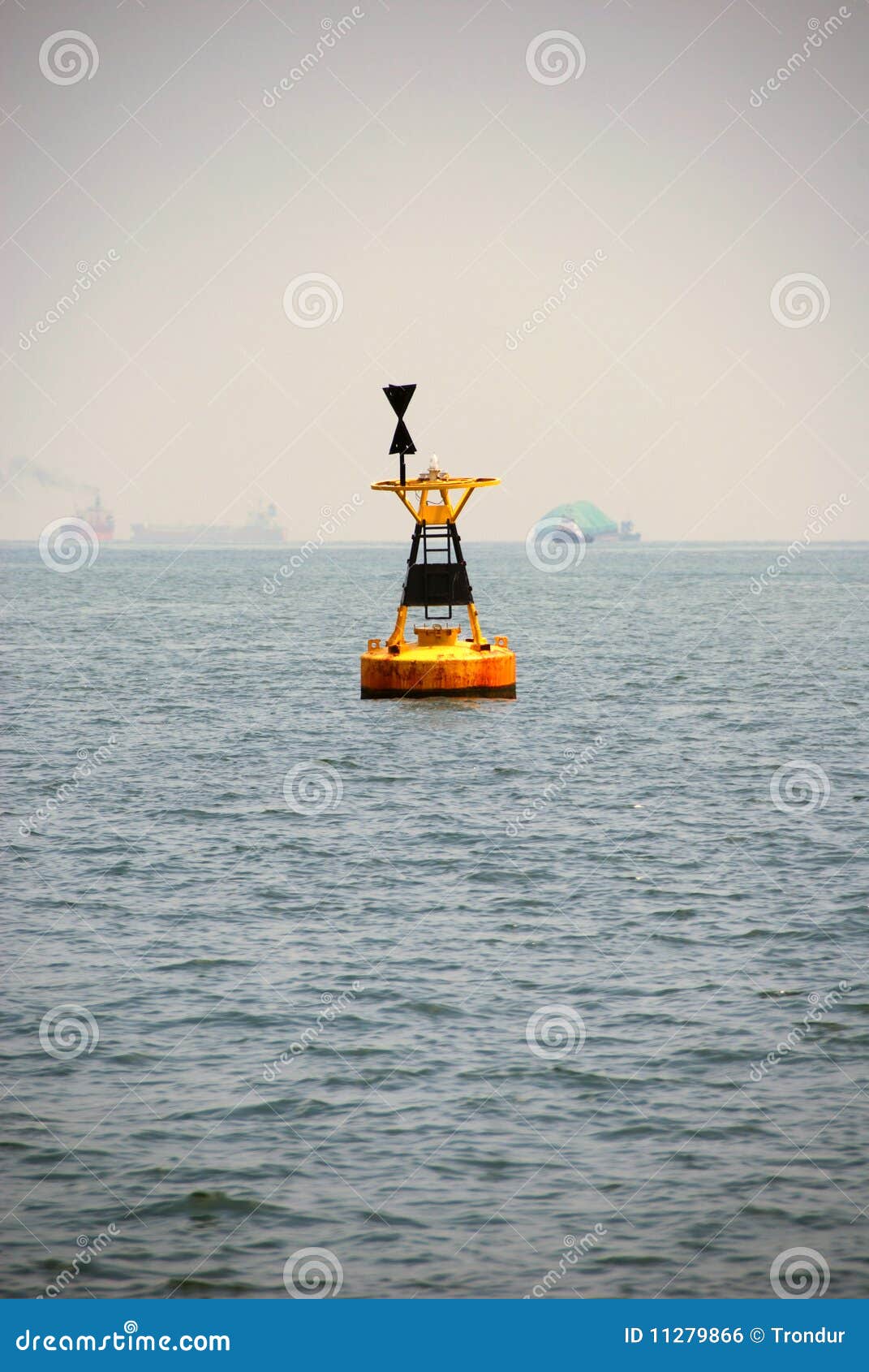 West Cardinal Buoy at Singapore Anchorage. Stock Photo - Image of buoys ...