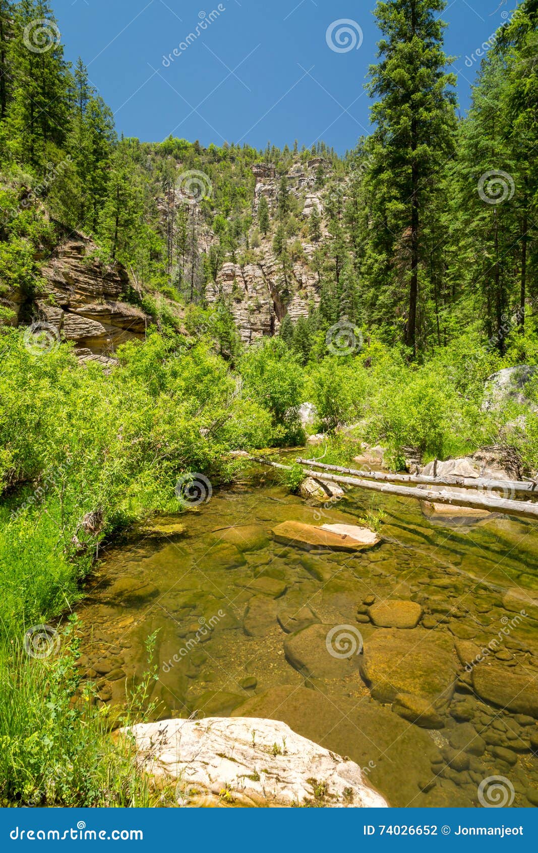 West Clear Creek Arizona in Spring. Stock Photo - Image of camp, pass ...