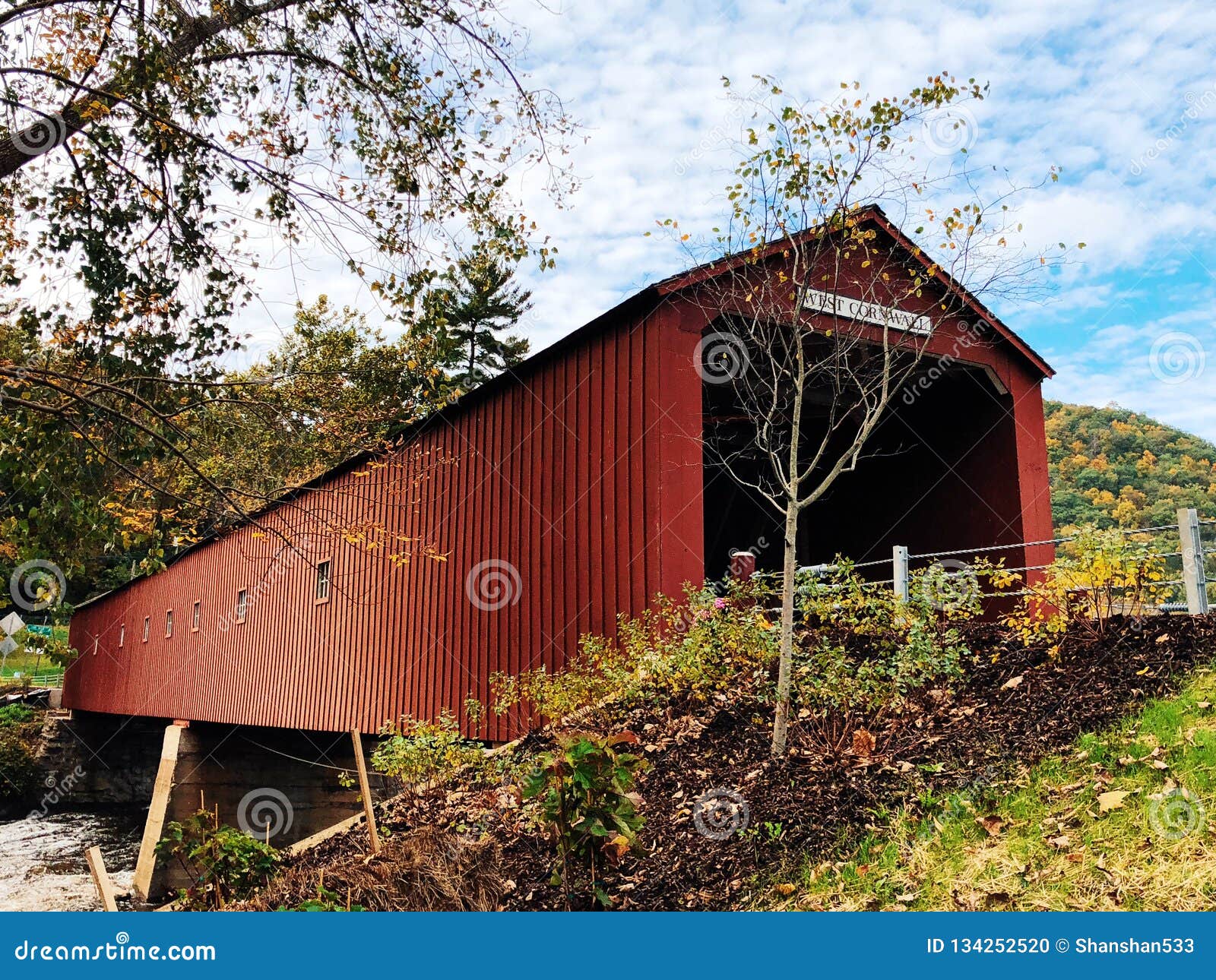 West Cornwall Bridge with Blue Sky Background Stock Photo - Image of ...