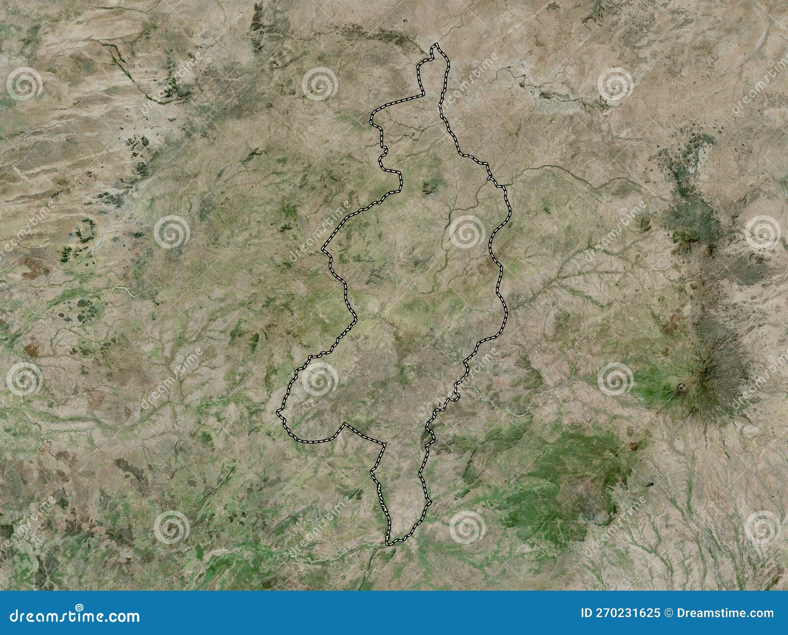 West Darfur, Sudan. High-res Satellite. No Legend Stock Illustration ...