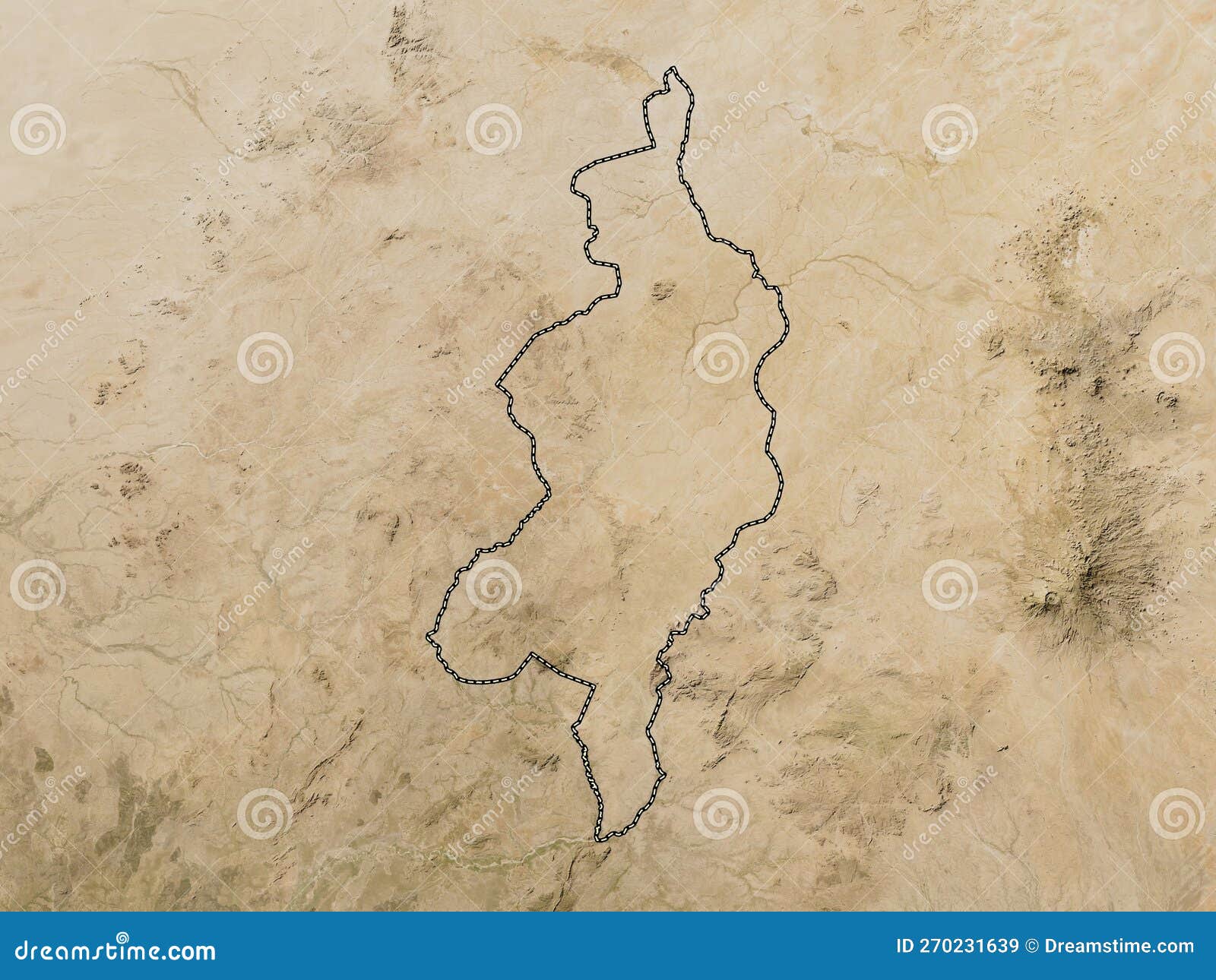 West Darfur, Sudan. Low-res Satellite. No Legend Stock Illustration ...