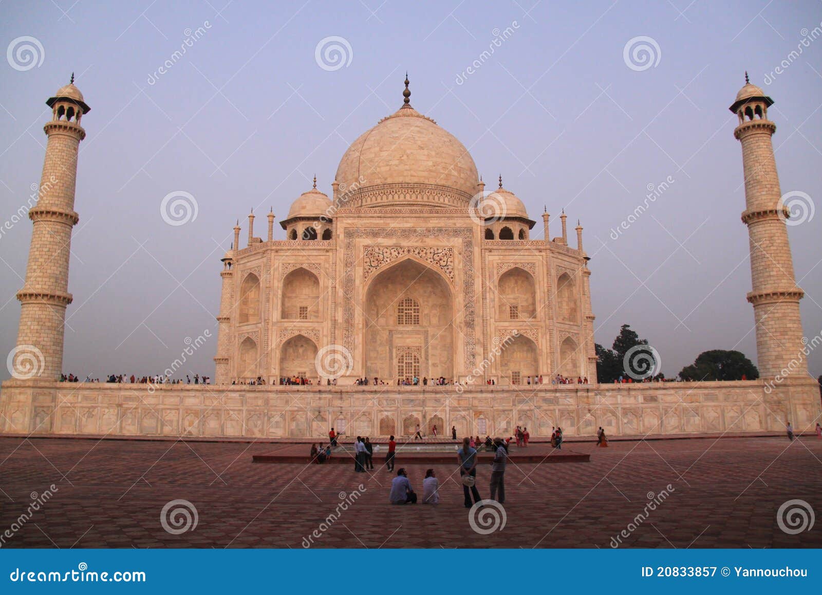 West Face of the Taj Mahal at Sunset Stock Image - Image of sunset ...