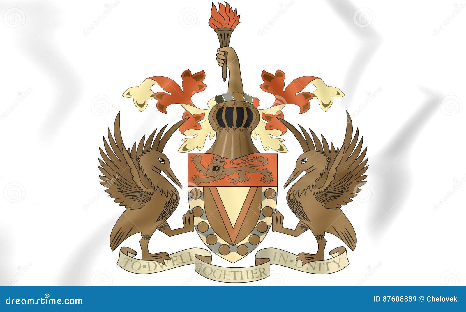 West Indies Federation Coat of Arms 1958-1962. Stock Illustration ...