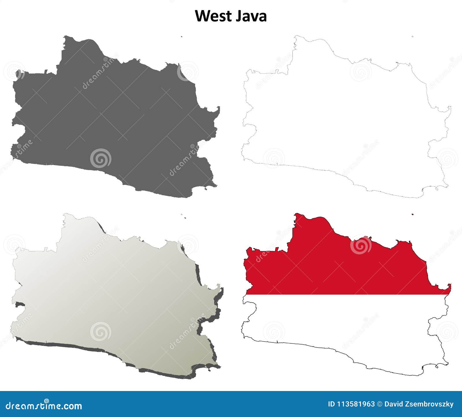 West Java Blank Outline Map Set Stock Vector - Illustration of jawa ... West Java Blank Outline Map Set Stock Vector - Illustration of jawa ...