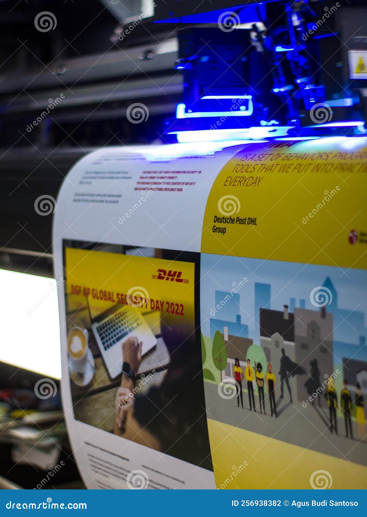 West Java, Indonesia - Sep 23, 2022: DHL Poster Printing Process ...