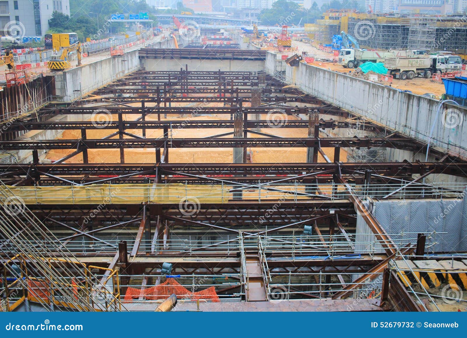 The West Kowloon Terminus Site Stock Photo - Image of machine, dawn ...