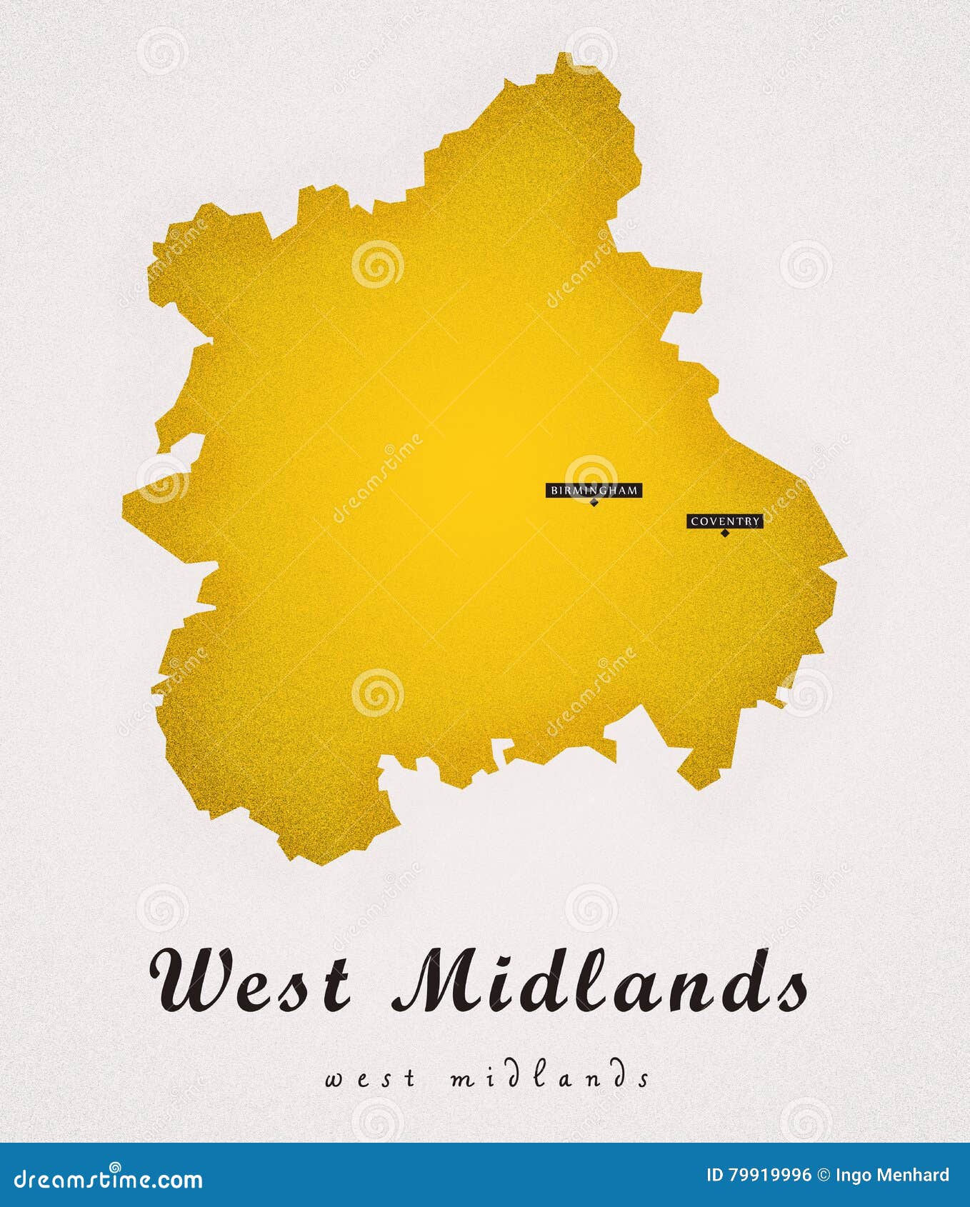 West Midlands Art Map Stock Photography | CartoonDealer.com #79919996