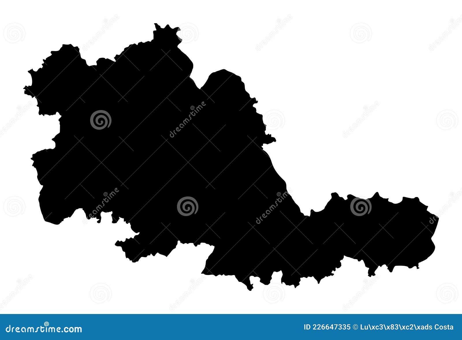 West Midlands England Administrative Map Set - Blank Outline Map ...