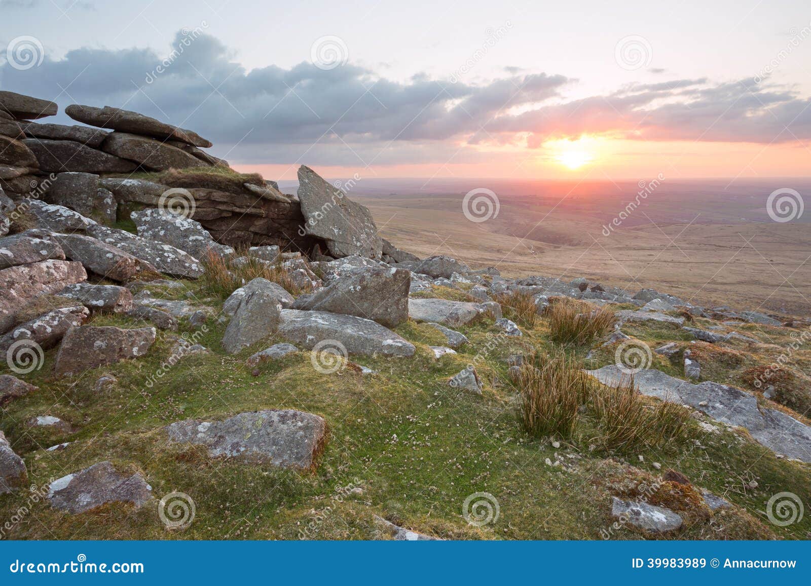 West Mill Tor stock image. Image of scene, sunset, outcrop - 39983989