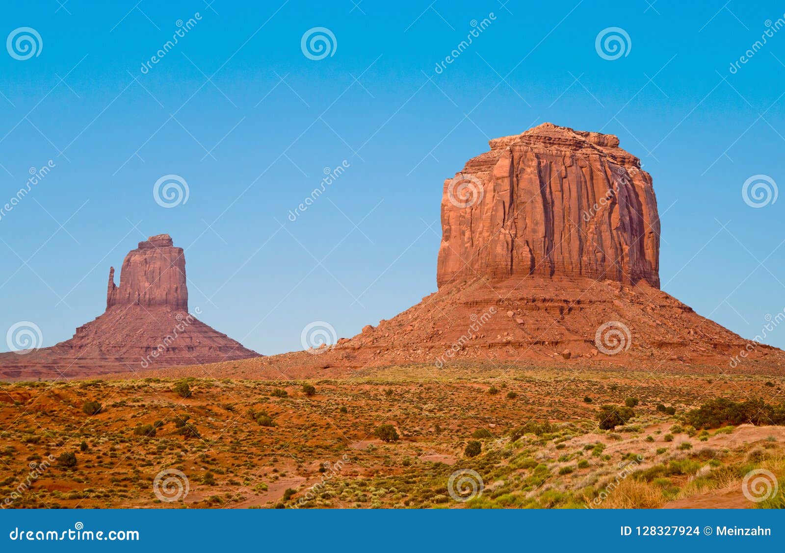 West Mittens Butte in the Monument Valley Stock Photo - Image of west ...