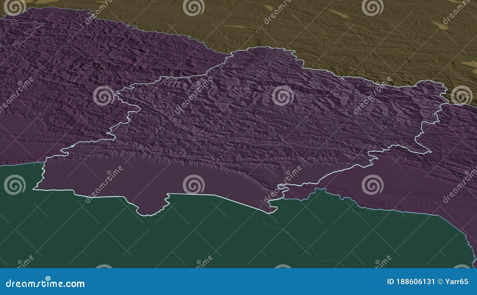 West, Nepal - Outlined. Administrative Stock Illustration ...
