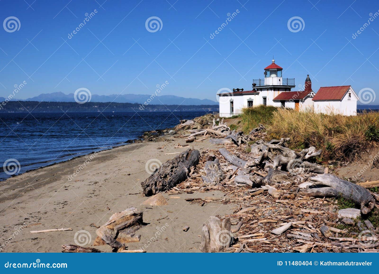 West Point Lighthouse Close Stock Photo - Image of ocean, lighthouse ...